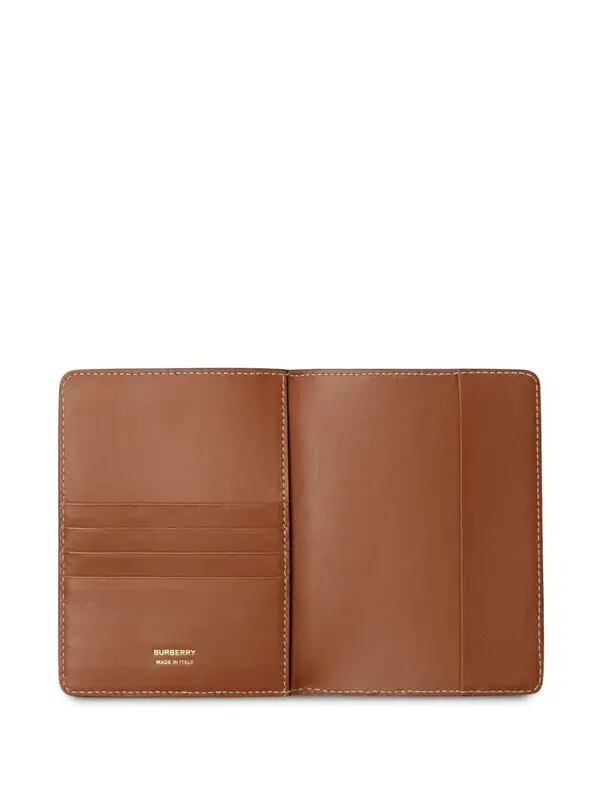 Burberry Vintage Check-pattern Logo-stamp Passport Holder - Neutrals
