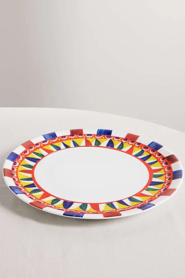 Dolce & Gabbana Painted Porcelain Charger Plate - Multi