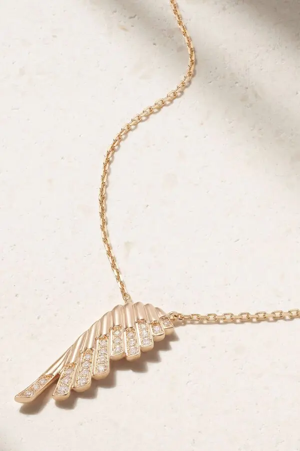 GARRARD Wings Rising Diamond Necklace - Gold