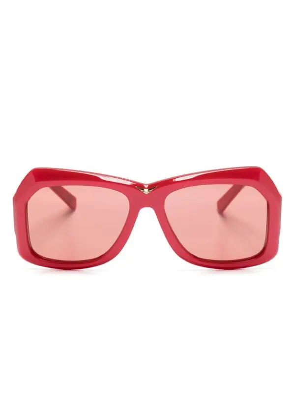 Marni Tiznit Geometric-frame Sunglasses - Red