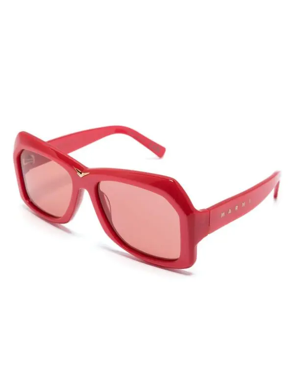 Marni Tiznit Geometric-frame Sunglasses - Red