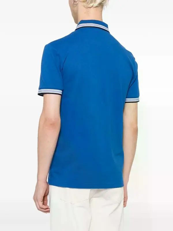 BOSS Striped-border Cotton Polo Shirt