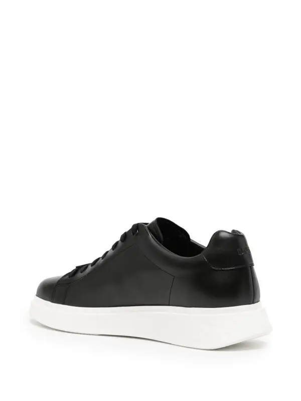 BOSS Lace-up Leather Sneakers - Black