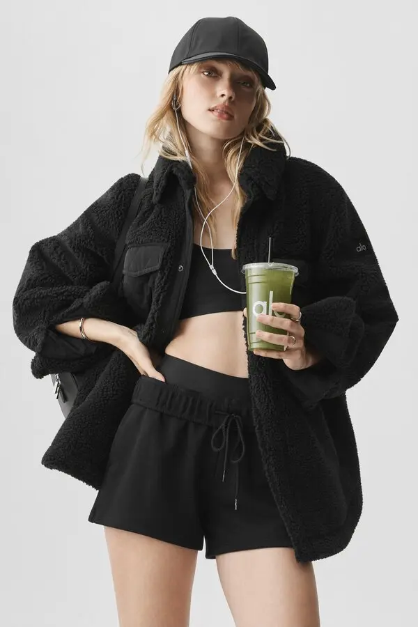 Alo Yoga Sherpa Edge Shacket Jacket - Black