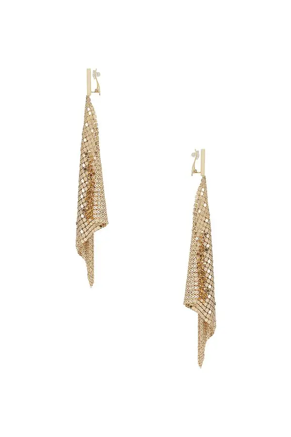 Rabanne Xl Mesh Earrings In Metallic