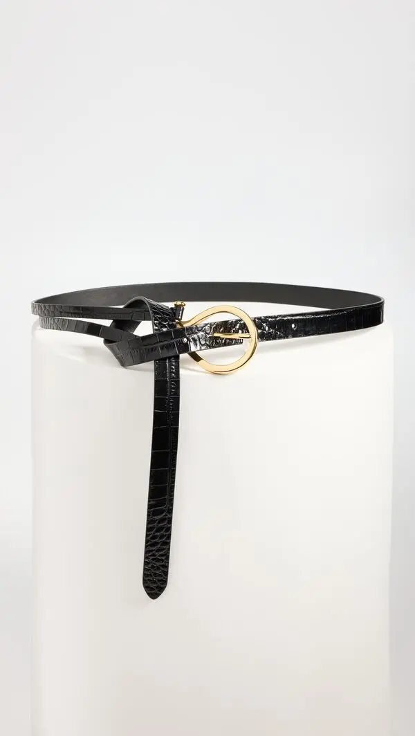 Anderson's Croc-embossed Split Belt - Black
