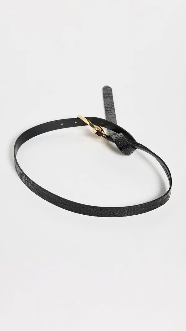 Anderson's Croc-embossed Split Belt - Black
