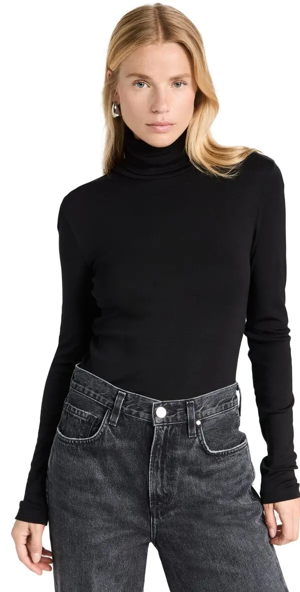 Splendid Classic Turtleneck - Black