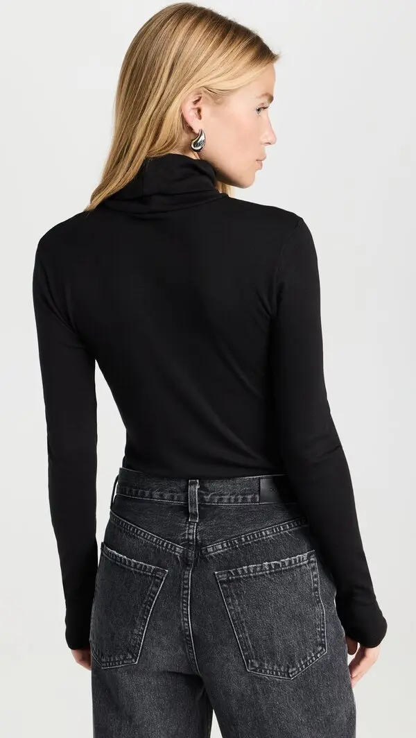 Splendid Classic Turtleneck - Black