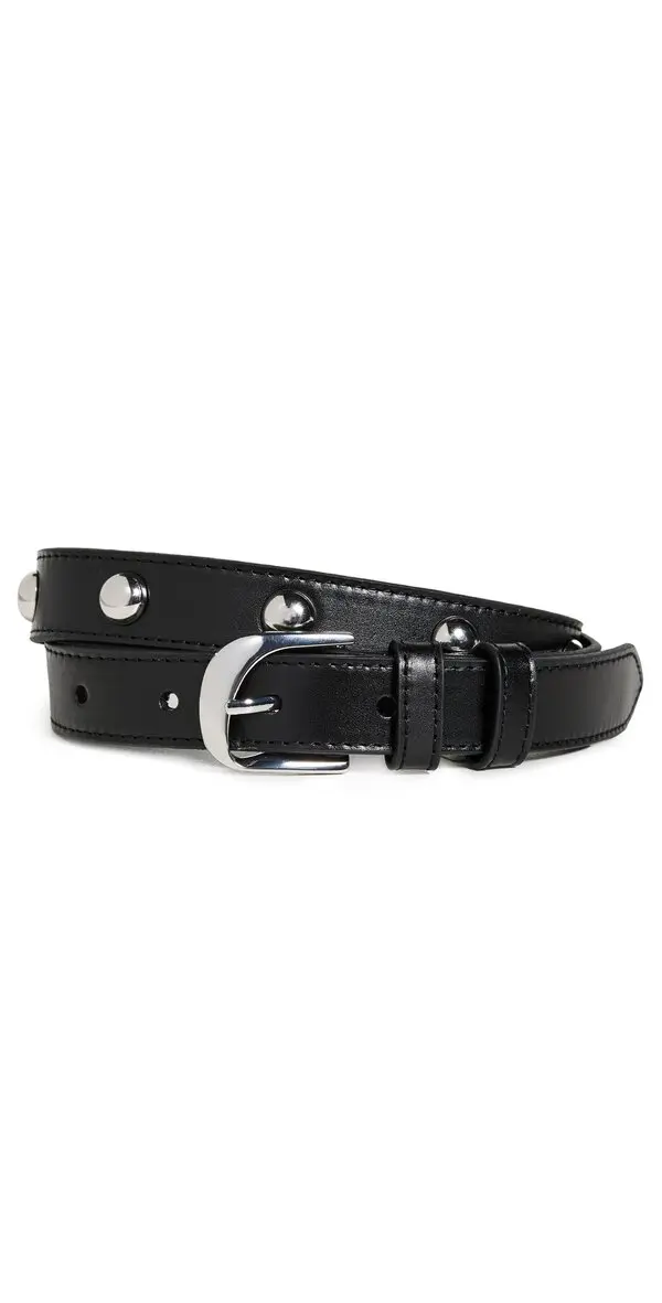 Frame Twist Buckle Studded Belt In Noir - 50% Off | Editorialist