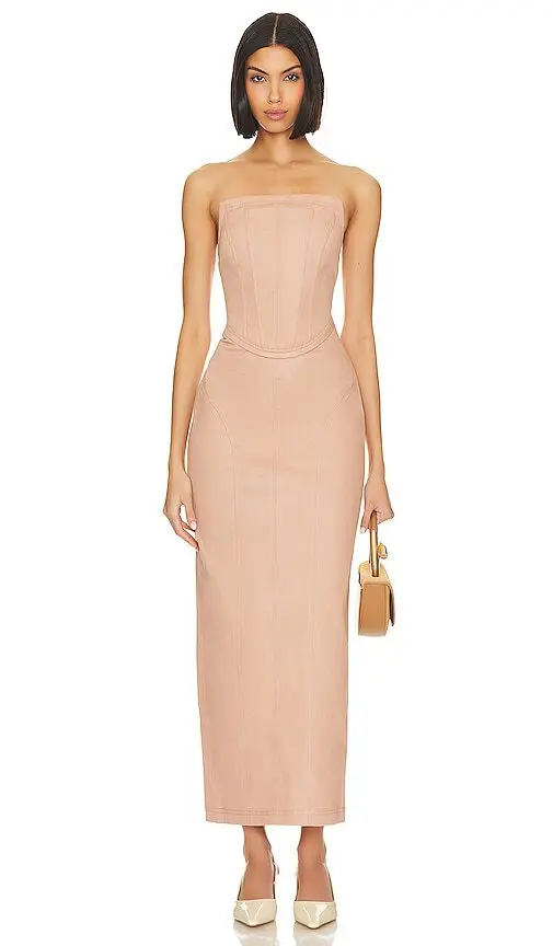 Lpa Livia Corset Maxi Dress In Dusty Rose - 50% Off | Editorialist