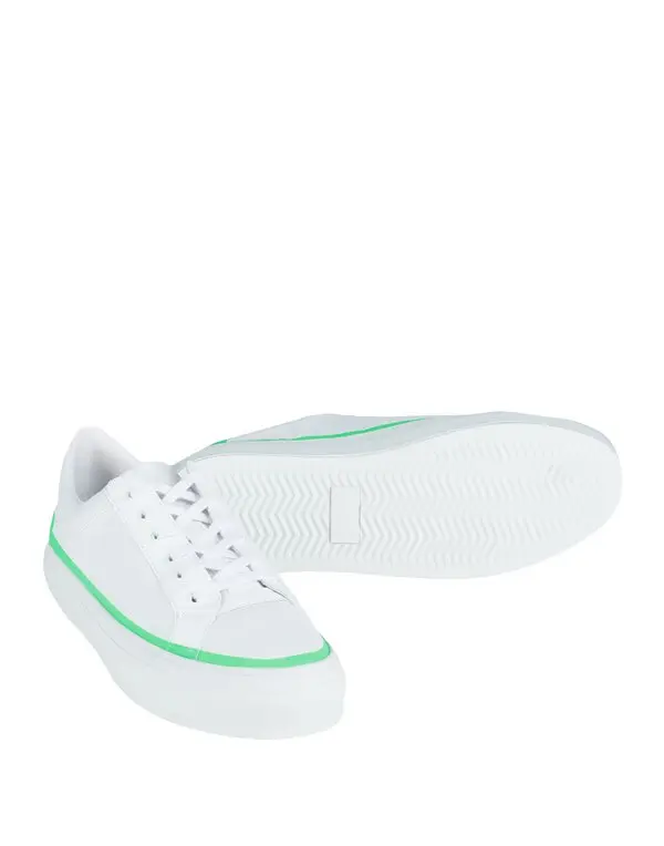 Gcds Soft Leather Lace-up Sneakers With Two-tone Detailing