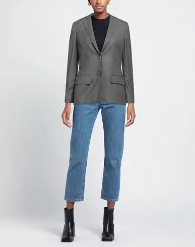Agnona Single-breasted Blazer - Grey