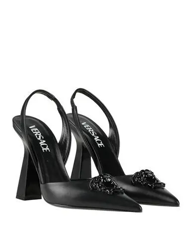 Versace Pumps In Soft Leather - Black