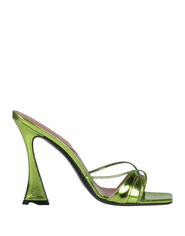 D'ACCORI Leather Sandals - Green