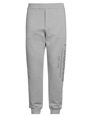Alexander McQueen Pants Light Size Cotton, Elastane - Grey