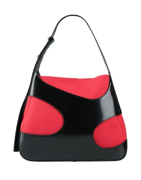 FERRAGAMO Shoulder Bag In Calfskin, Nylon, And Cotton - Red