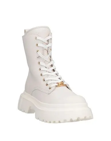 Hogan Leather Ankle Boots - White