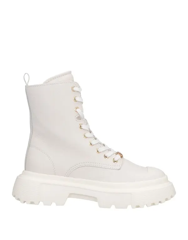 Hogan Leather Ankle Boots - White
