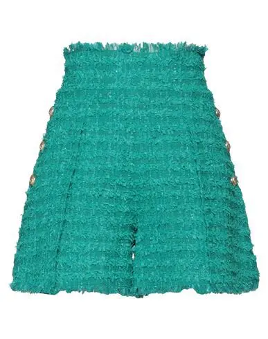Balmain Tweed Shorts - Green