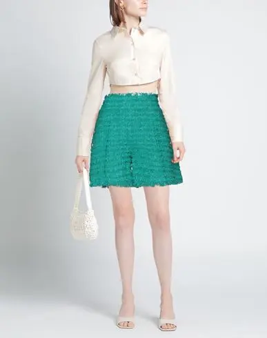 Balmain Tweed Shorts - Green