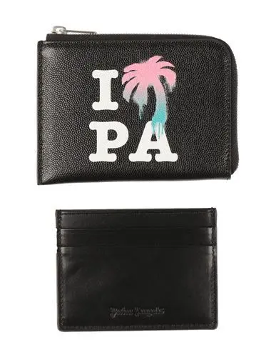 Palm Angels Document Holder Calfskin - Black