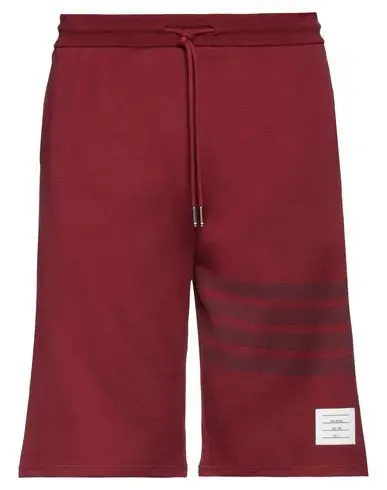 Thom Browne Cotton French Terry Shorts - Burgundy