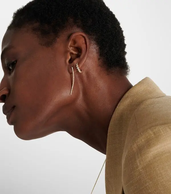 Sophie Bille Brahe Boucle Ensemble Petite 18kt Single Earring With Diamonds - Gold