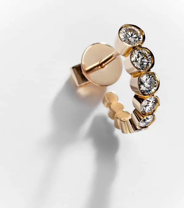 Sophie Bille Brahe Boucle Ensemble Petite 18kt Single Earring With Diamonds - Gold