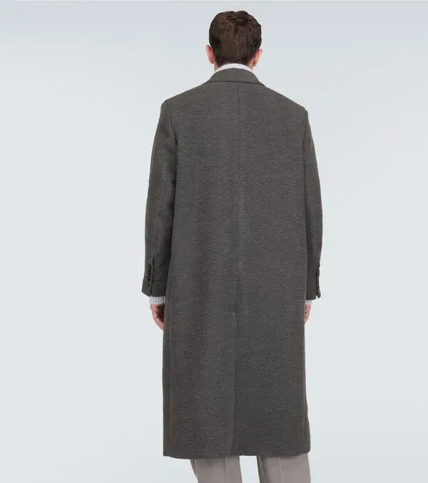 Ami Single-breasted Wool-blend Coat