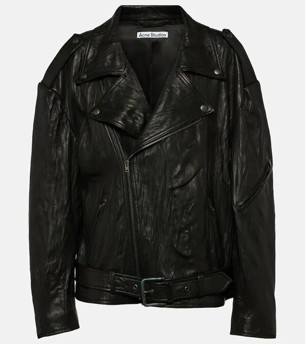 Acne Studios Linor Leather Biker Jacket