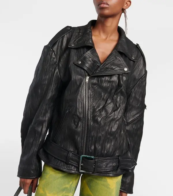 Acne Studios Linor Leather Biker Jacket