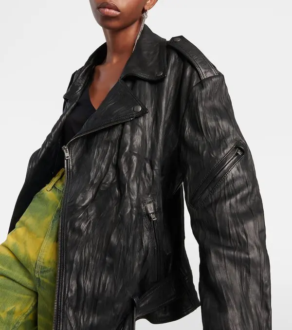 Acne Studios Linor Leather Biker Jacket