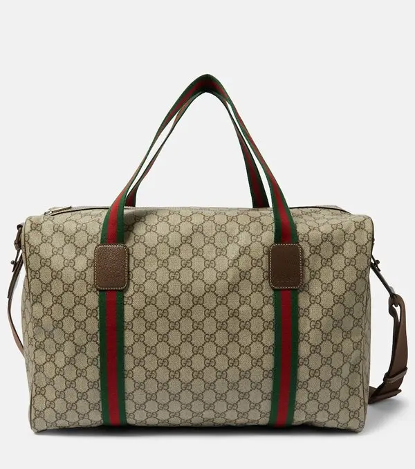 Gucci Gg Supreme Large Canvas Duffle Bag