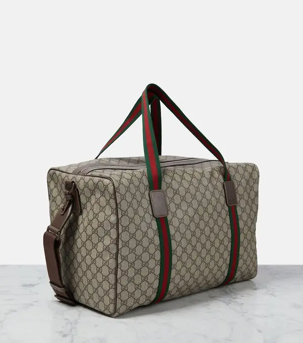 Gucci Gg Supreme Large Canvas Duffle Bag