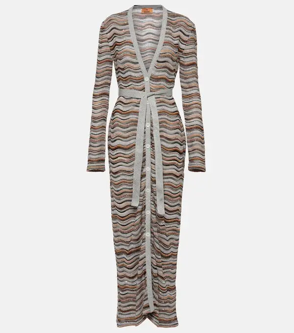 Missoni Striped Lamé Cardigan