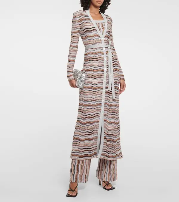 Missoni Striped Lamé Cardigan