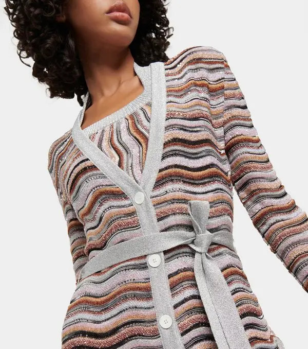 Missoni Striped Lamé Cardigan