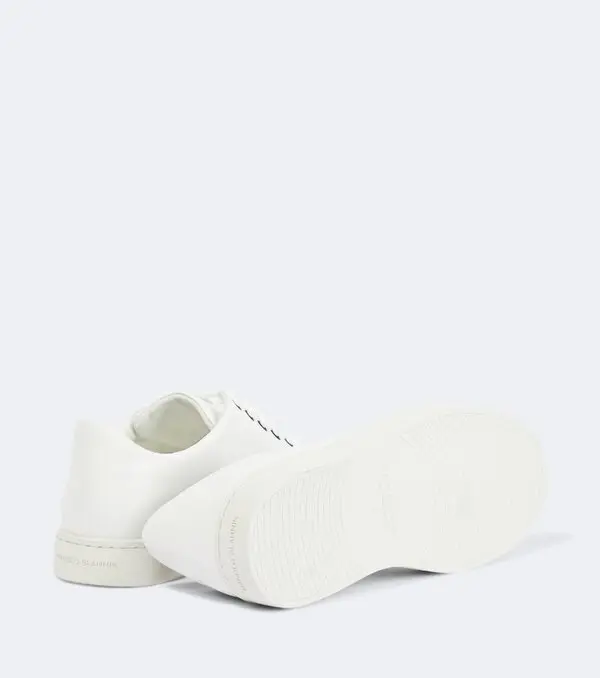 Manolo Blahnik Calf Leather Lace-up Sneakers - White