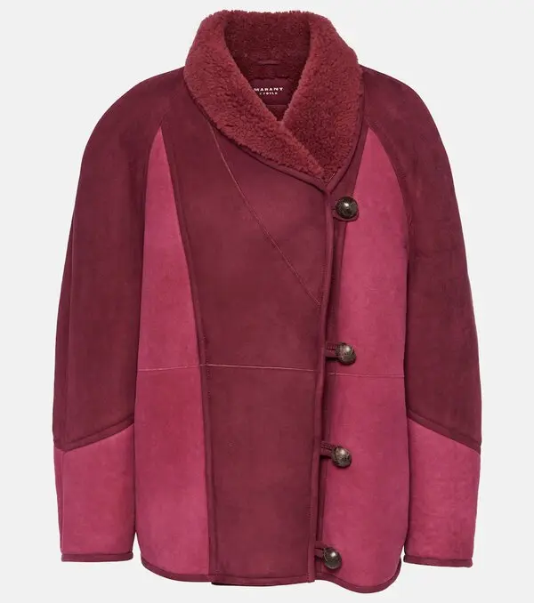 MARANT ETOILE Abeni Shearling-lined Jacket - Multicoloured