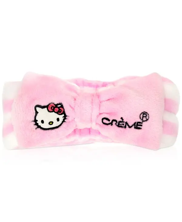 THE CREME SHOP Hello Kitty Plush Spa Headband - Pink Stripe