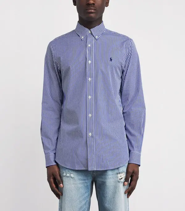 Polo Ralph Lauren Stripe Custom Fit Shirt - Blue