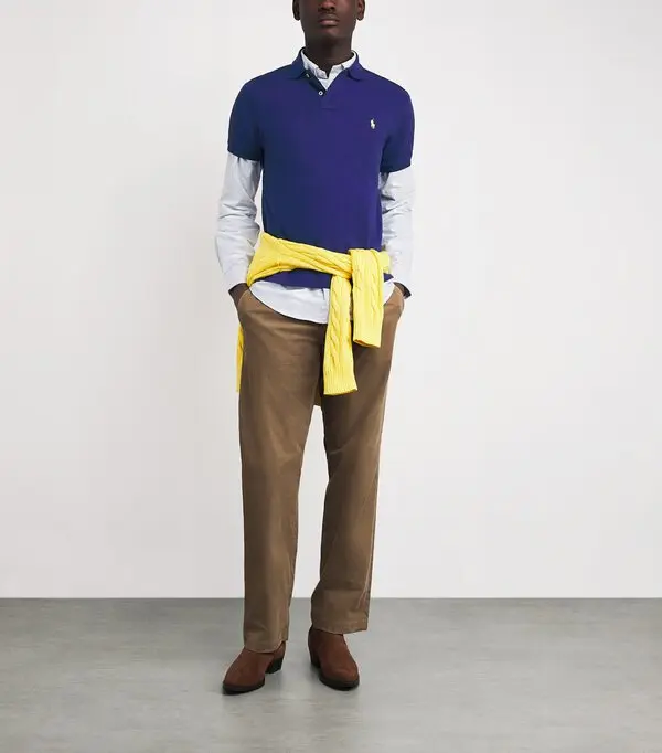 Polo Ralph Lauren Cotton Mesh Slim-fit Polo Shirt - Navy
