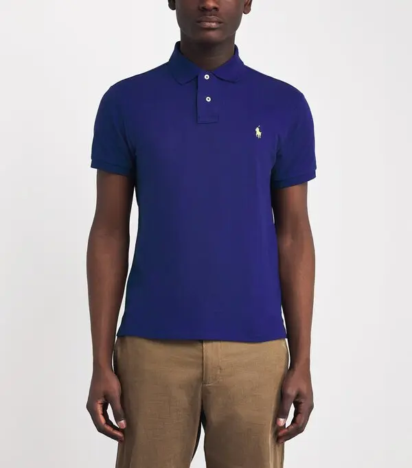 Polo Ralph Lauren Cotton Mesh Slim-fit Polo Shirt - Navy