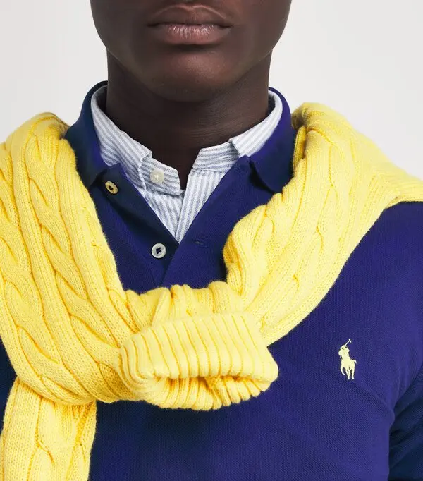 Polo Ralph Lauren Cotton Mesh Slim-fit Polo Shirt - Navy
