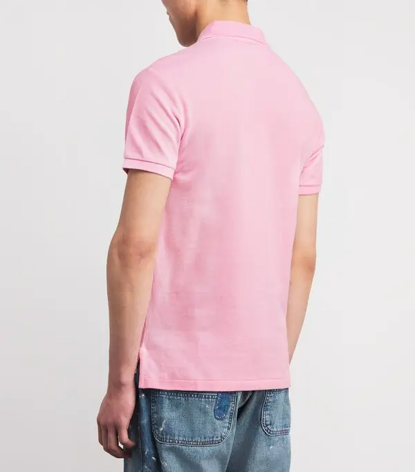 Polo Ralph Lauren Slim Fit Cotton Mesh Polo Shirt With Embroidered Logo - Pink