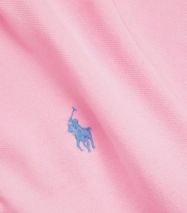 Polo Ralph Lauren Slim Fit Cotton Mesh Polo Shirt With Embroidered Logo - Pink