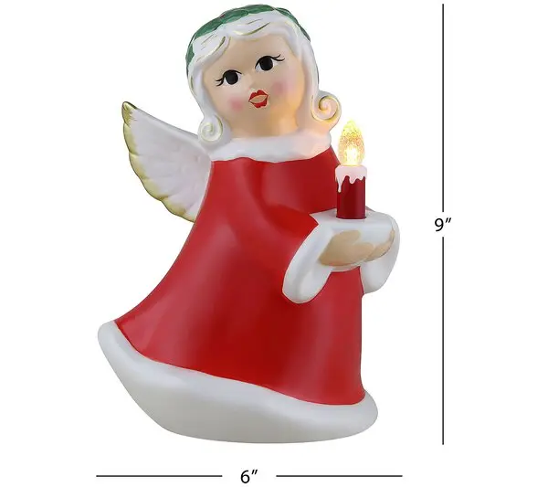 MR. CHRISTMAS 9' Nostalgic Ceramic Lit Angel