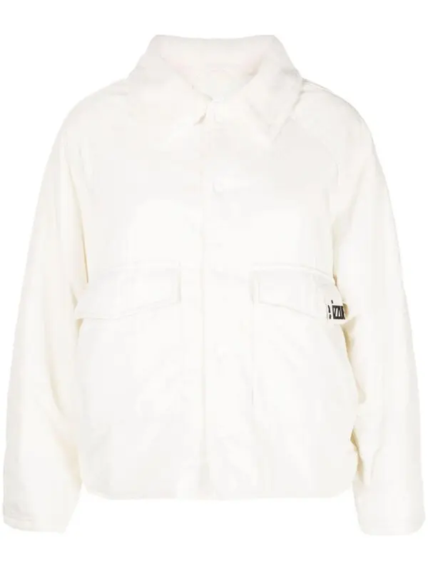 Izzue Logo-patch Shirt Jacket - White
