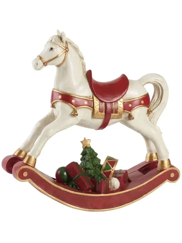 VILLEROY & BOCH Xl Winter Collage Rocking Horse - White